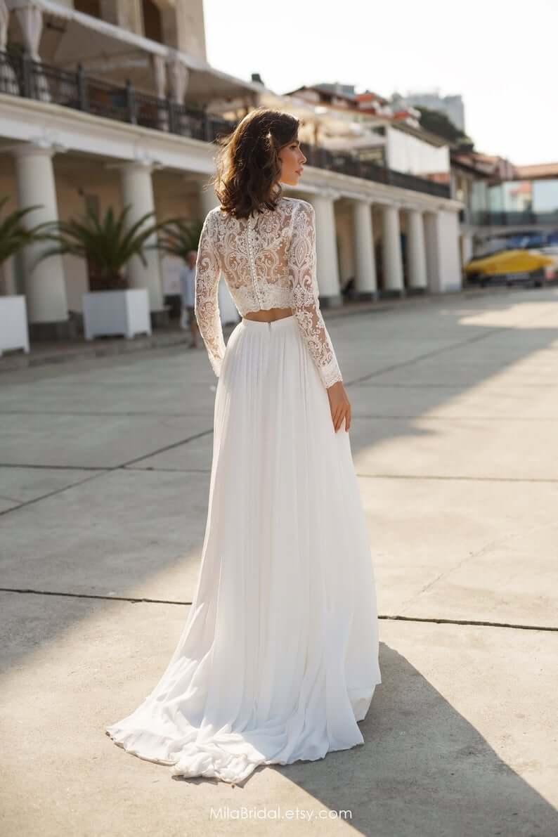 15 Best Crop Top Wedding Dresses + Separates for 2024
