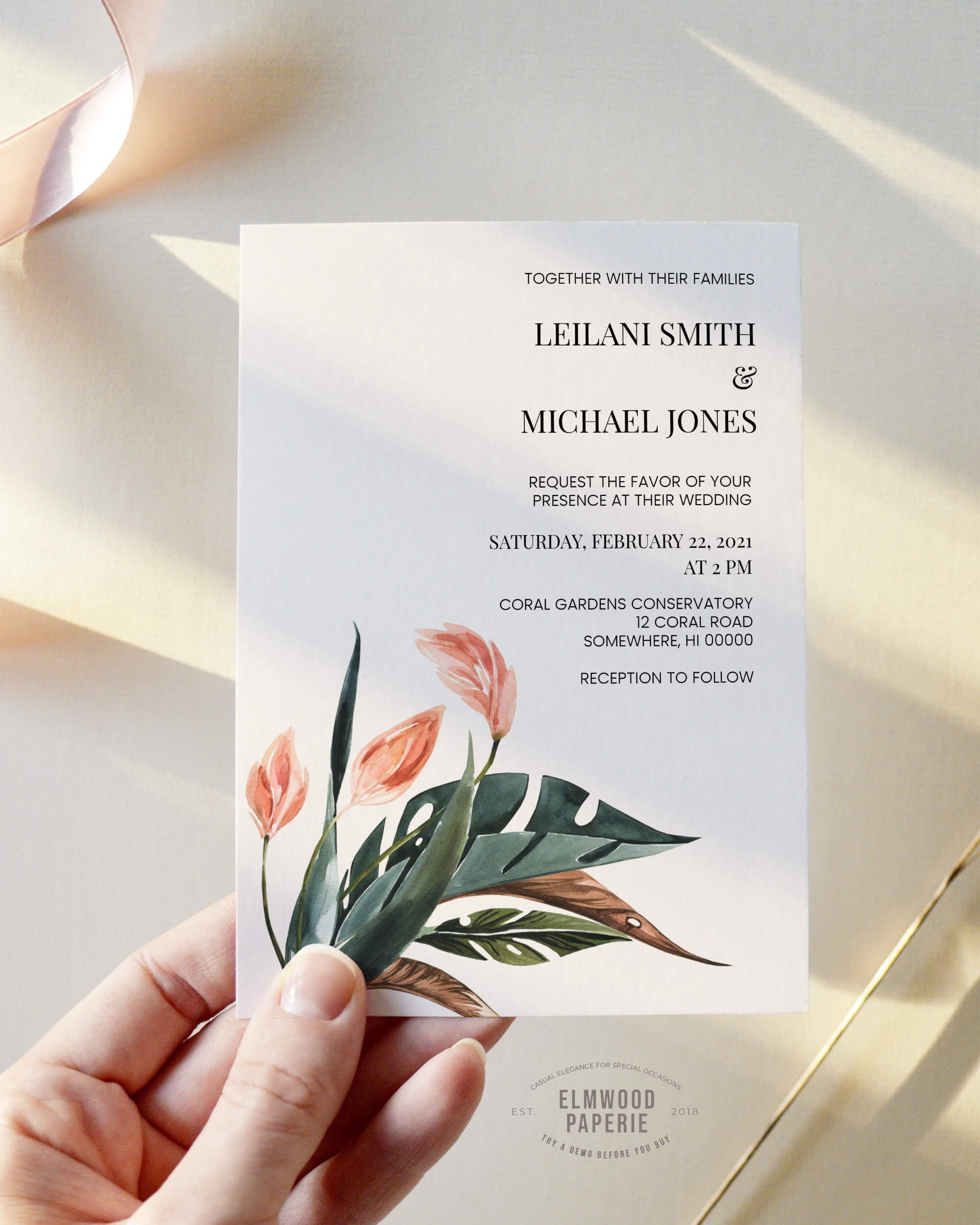 NEW Editable Wedding Invites You Can Print Yourself | Emmaline Bride