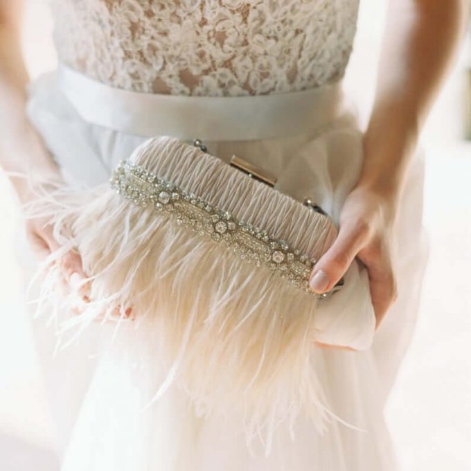 Roaring 20's: Feather Purse for the Bride | Emmaline Bride Wedding Blog