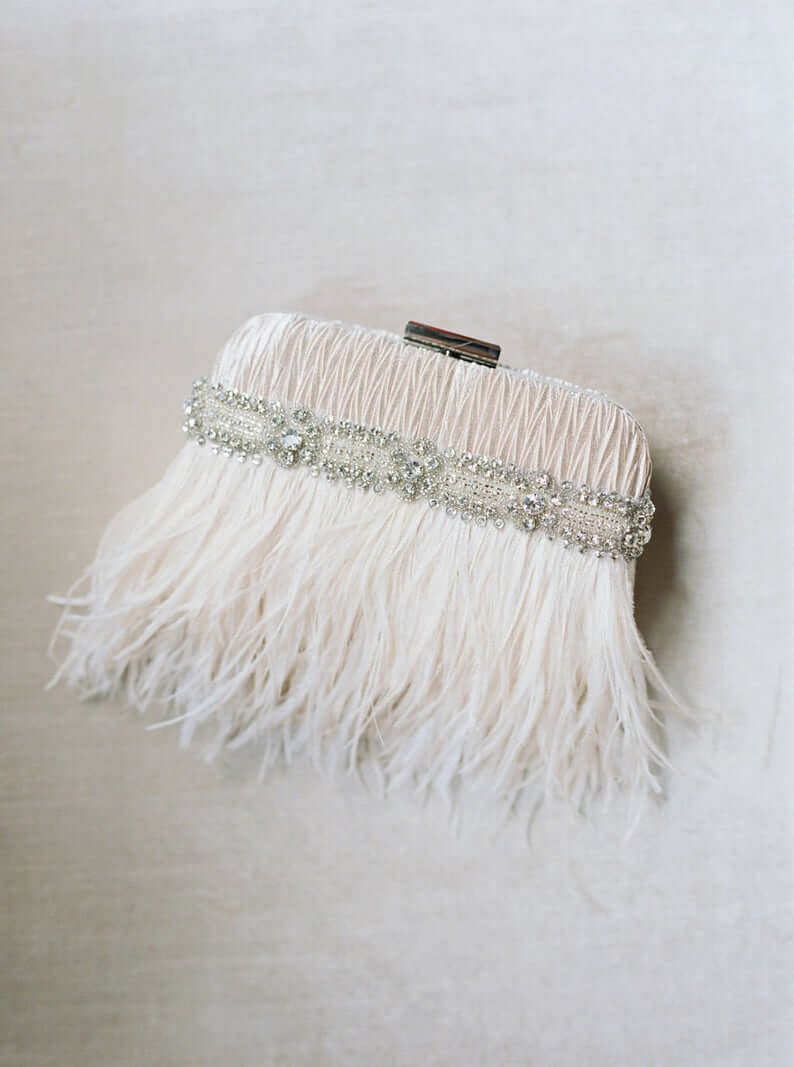 Roaring 20's: Feather Purse for the Bride | Emmaline Bride Wedding Blog