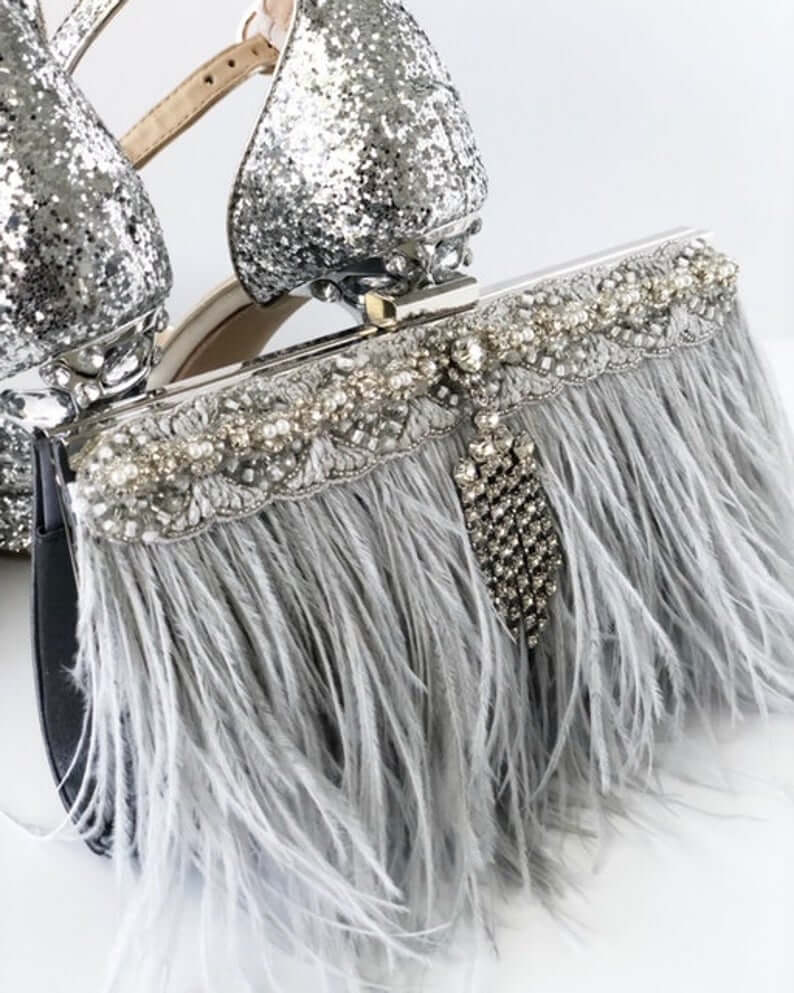 Roaring 20's: Feather Purse for the Bride | Emmaline Bride Wedding Blog