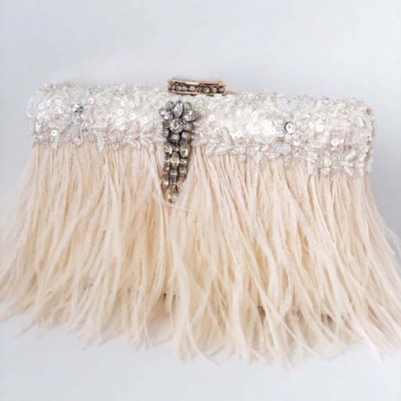 Roaring 20's: Feather Purse for the Bride | Emmaline Bride Wedding Blog