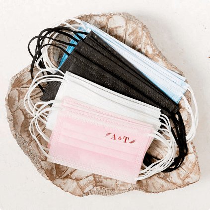 Wedding Party Face Masks for Bridesmaids + Groomsmen to Wear