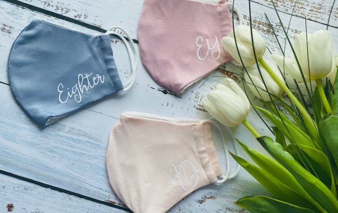 Wedding Party Face Masks for Bridesmaids + Groomsmen to Wear