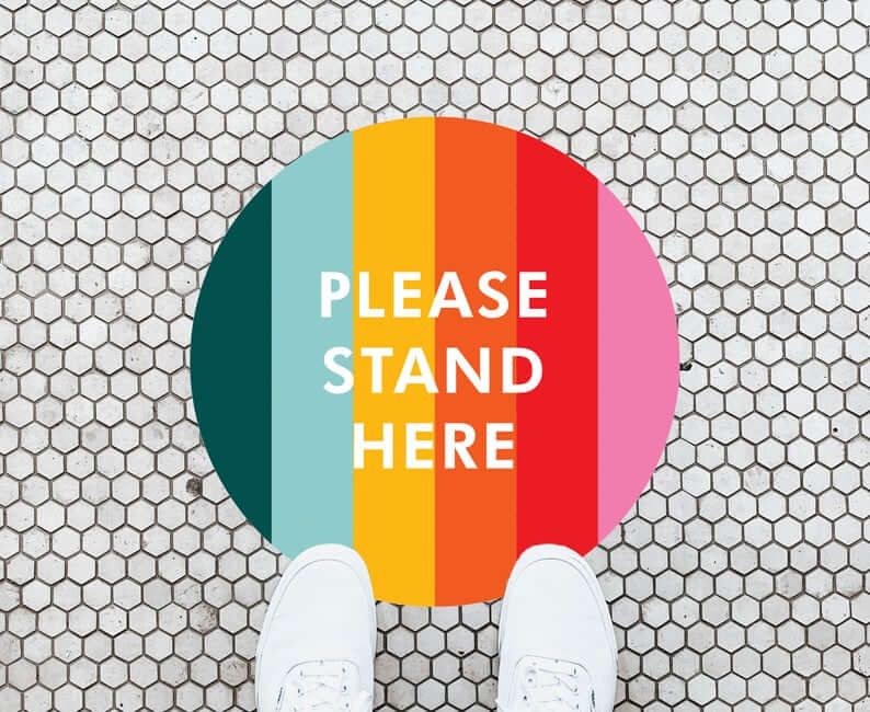 Social Distance Floor Stickers for Weddings During Covid (CUSTOM)