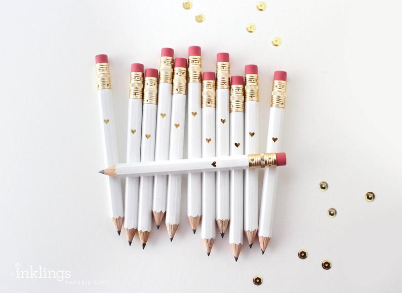 Mini Pencils for Wedding -- HANDMADE-A-DAY | Emmaline Bride Wedding Blog