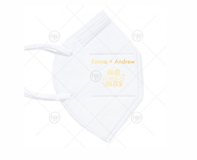 NEW: Personalized KN95 Wedding Masks, Disposable + Customized!