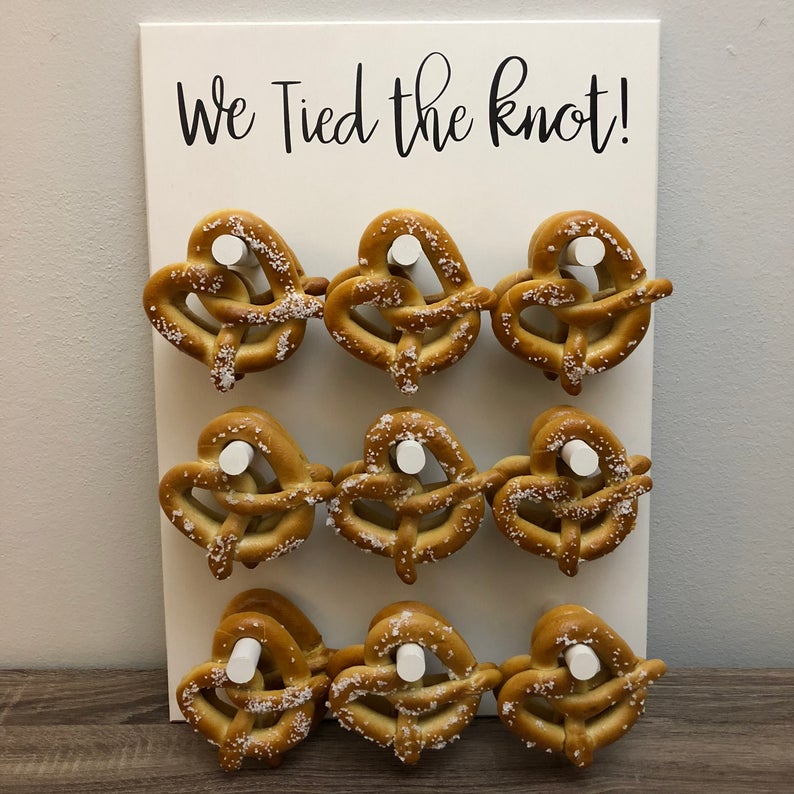 How To: Pretzel Wall for Weddings (+ Where to Buy Soft Pretzels in Bulk)