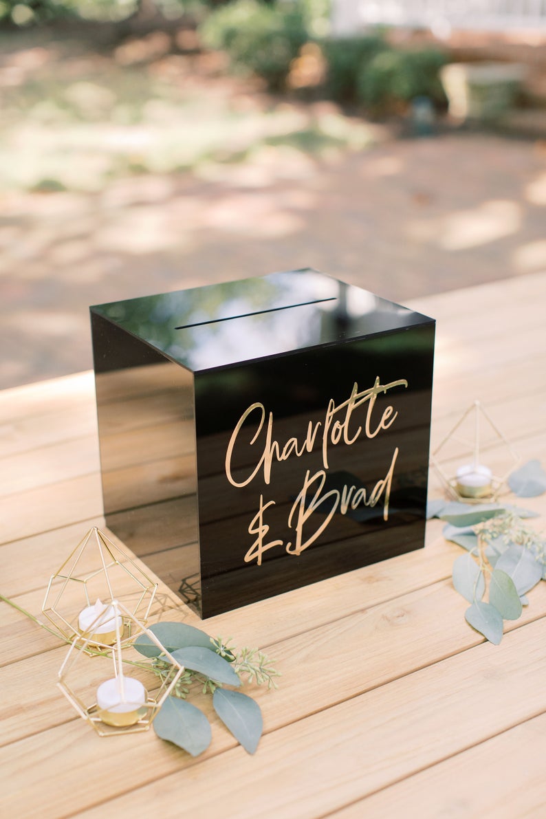 These Wedding Card Boxes with Lock and Key Keep Your Cards Safe