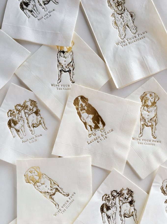 Dog Cocktail Napkins for Weddings? | Emmaline Bride