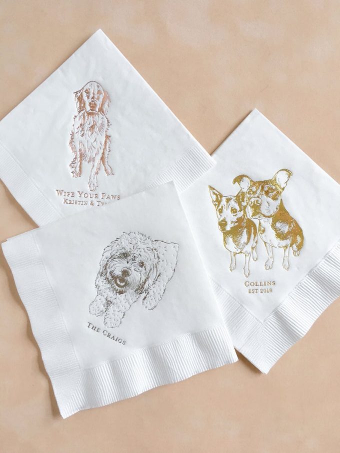 Dog Cocktail Napkins for Weddings? | Emmaline Bride