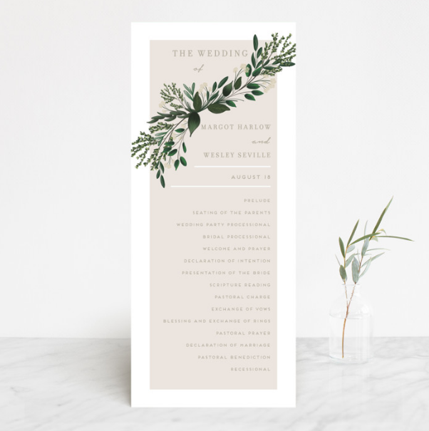 Here's What Size Your Wedding Programs Should Be | Emmaline Bride