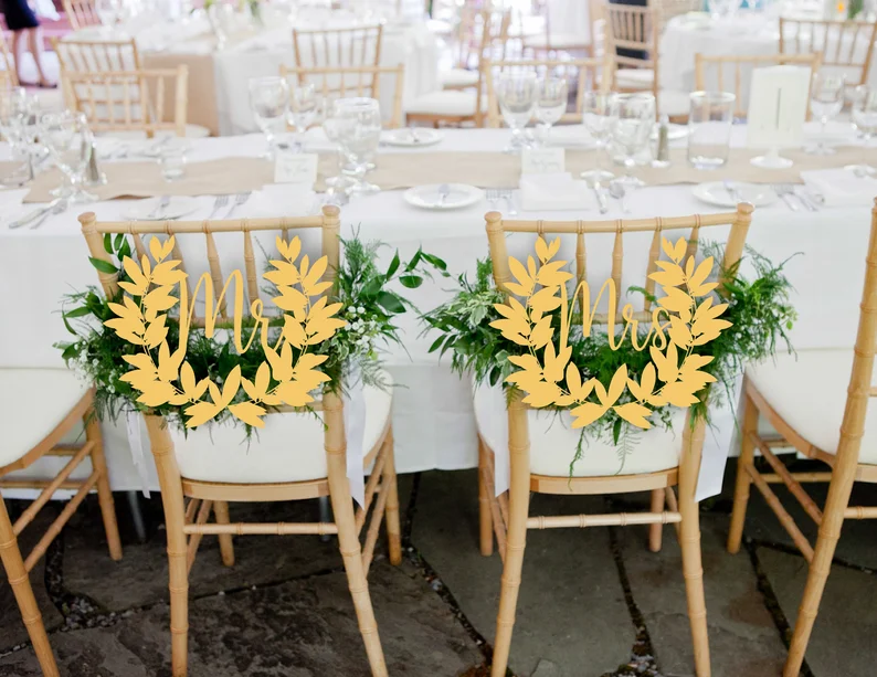 9 Best Chair Signs for Wedding Receptions | Emmaline Bride