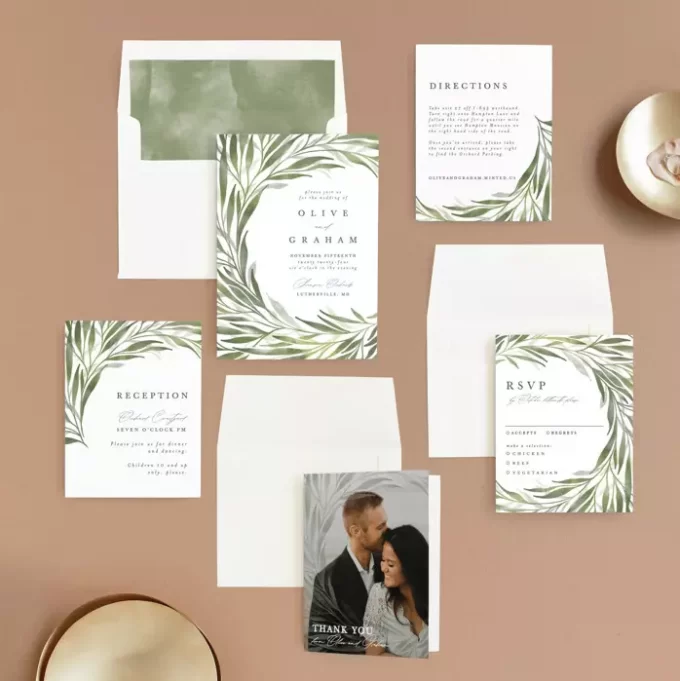 The 15 Most Beautiful Botanical Wedding Invitations | Emmaline Bride