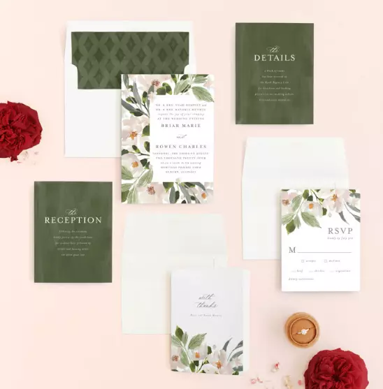 The 15 Most Beautiful Botanical Wedding Invitations | Emmaline Bride