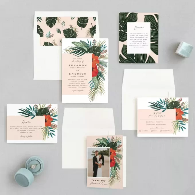 The 15 Most Beautiful Botanical Wedding Invitations | Emmaline Bride