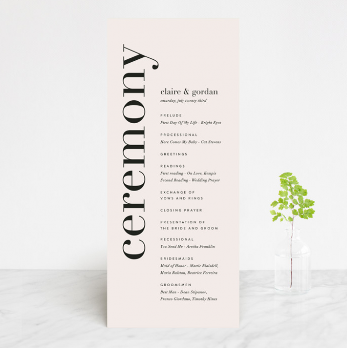 Here's EXACTLY What to Put on Ceremony Programs | Emmaline Bride