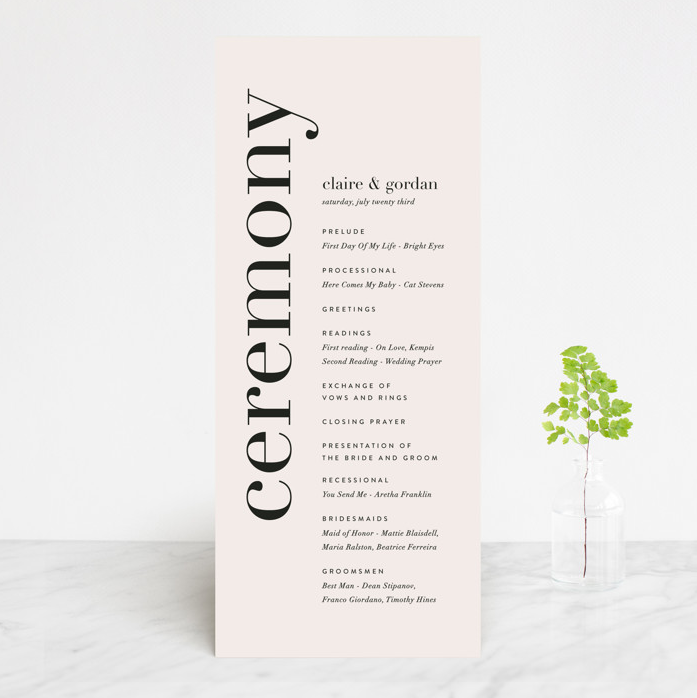 Here's EXACTLY What to Put on Ceremony Programs | Emmaline Bride