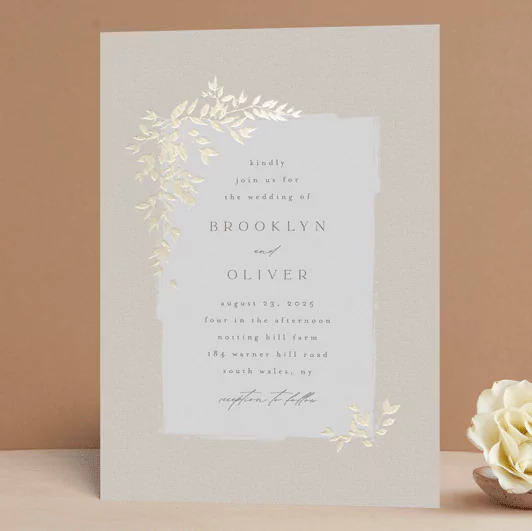 15 Best Gold Foil Pressed Wedding Invitations | Emmaline Bride