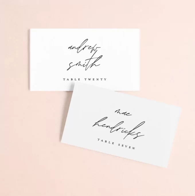 Wedding place card size 60 photos - Astyledwedding.com
