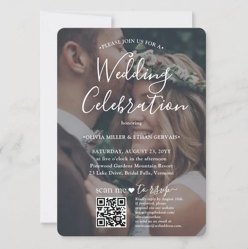 How to Make Wedding Invitations with QR Code | Emmaline Bride