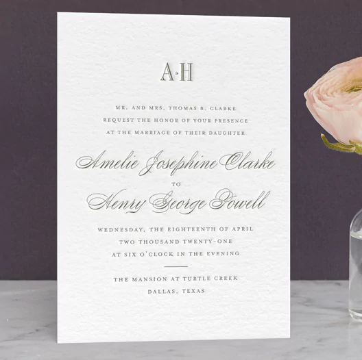 Informal Wedding Invitations Sample