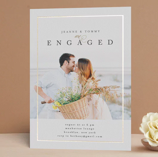 7 Super Cute Engagement Party Invites with Photos to Share a Pic