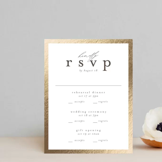 Wedding RSVP Cards with Meal Choice: Online or Mail, Easily!