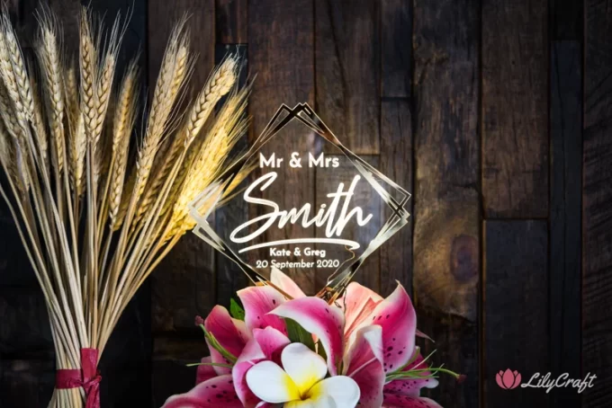 Wedding Cake Toppers That Light Up with LED Lights + Colors