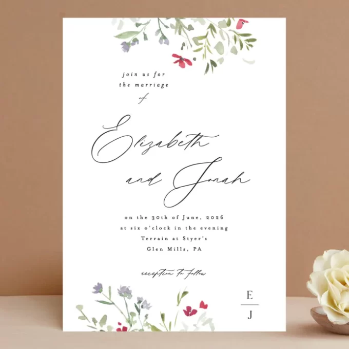 Standard wedding invitation size 60 photos - Vianawedding.com