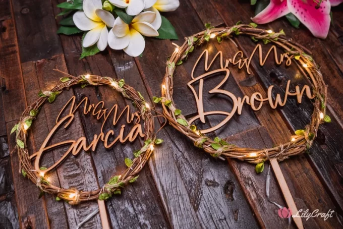 Wedding Cake Toppers That Light Up with LED Lights + Colors