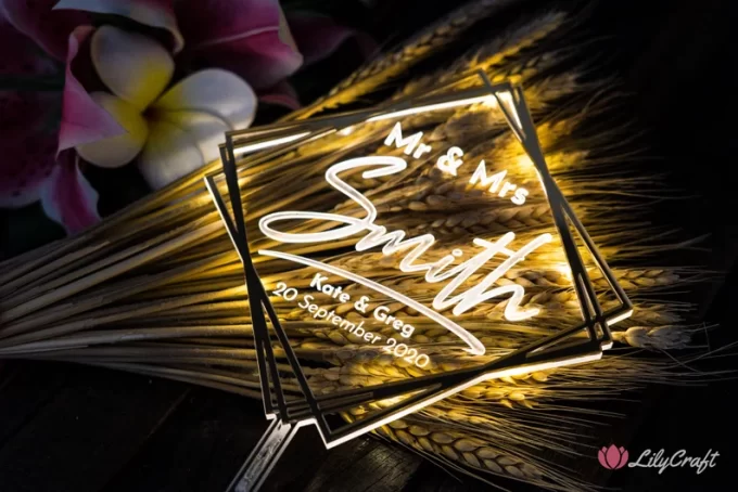 Wedding Cake Toppers That Light Up with LED Lights + Colors