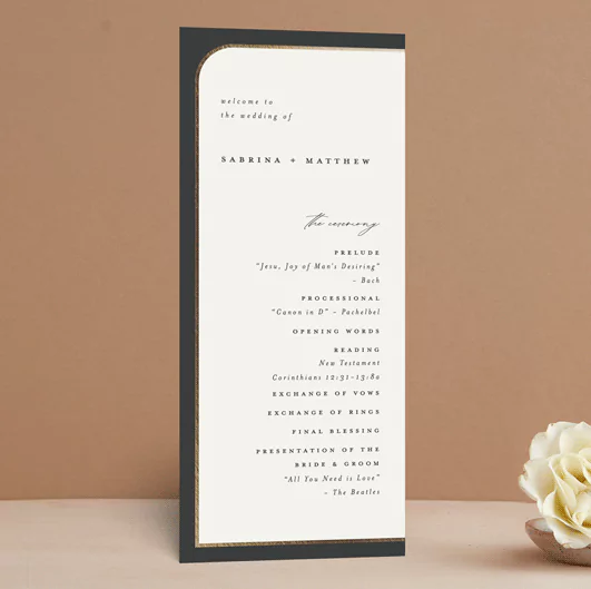 Examples of Ceremony Programs: Simple + Easy Templates