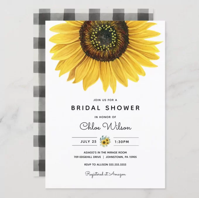 7 Best Sunflower Bridal Shower Invitations to Send to Your Guests