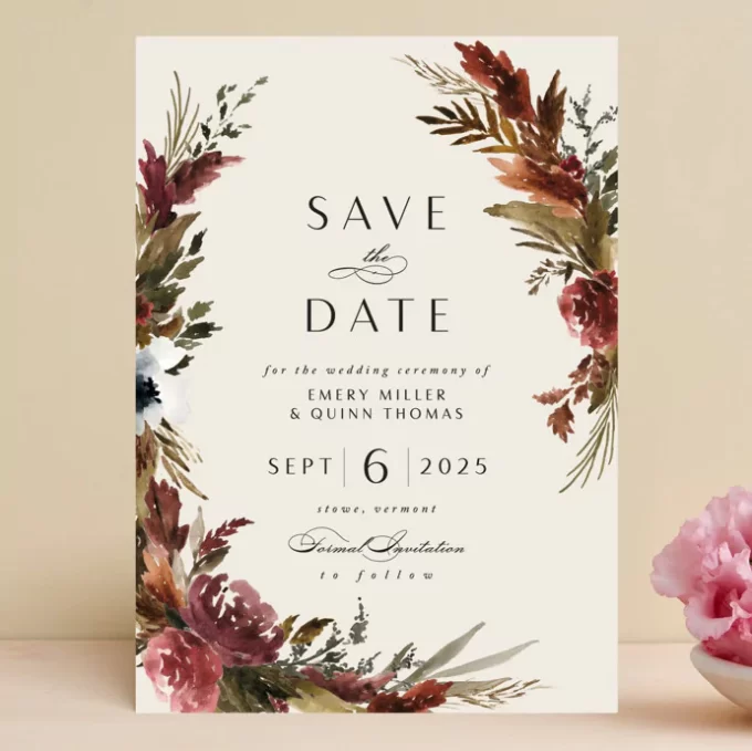 12 Most Loved Fall Save the Date Cards for Autumn Weddings