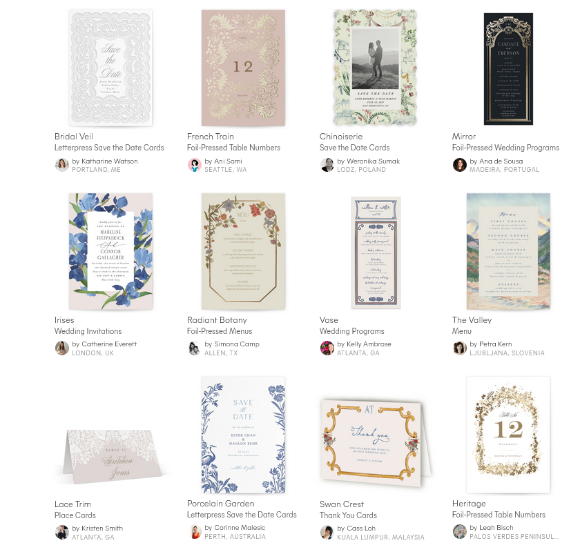 Artistic Wedding Invitations: Minted x The MET Collection is Here!