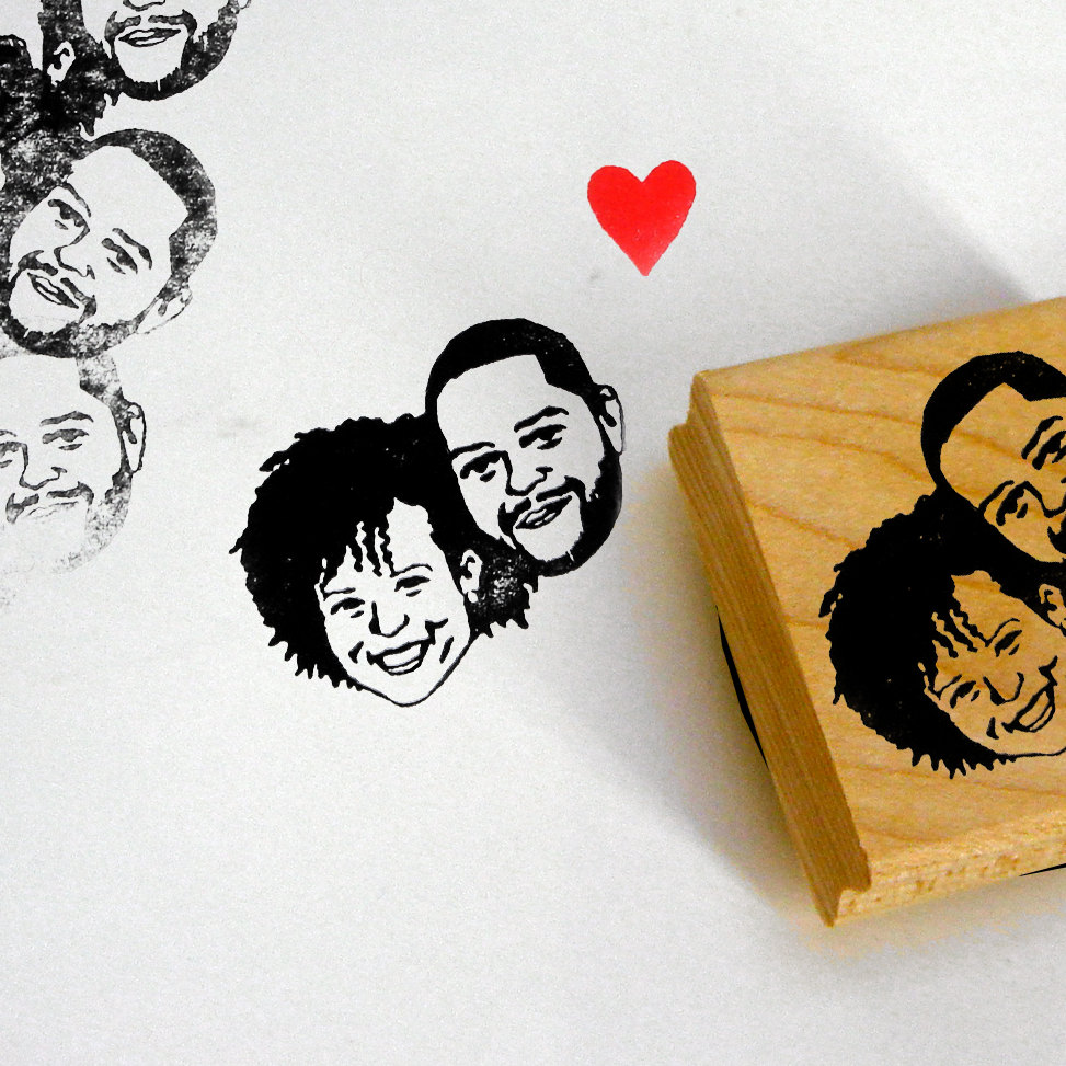 Custom Portrait Rubber Stamp - Photo Turned into a Stamp
