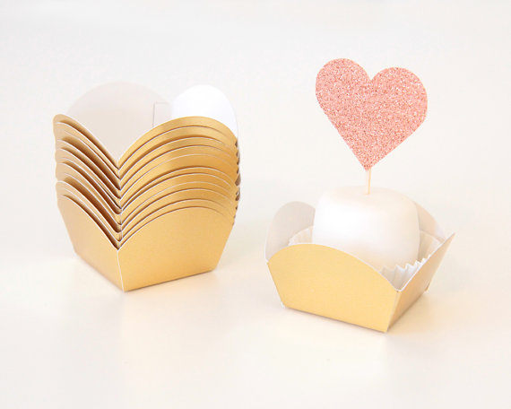 Gold Foil Dessert Cups for Cake Table