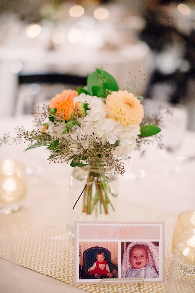 Gold Table Runner with Chevron Print | Emmaline Bride