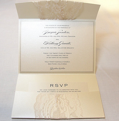 Real Lace Wedding Invitations | Invitations Made with Lace
