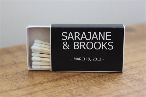 Custom Matchbox Wedding Favors