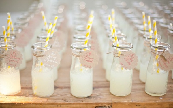 Milk Bottle Wedding Decor - Mason Jar Alternative