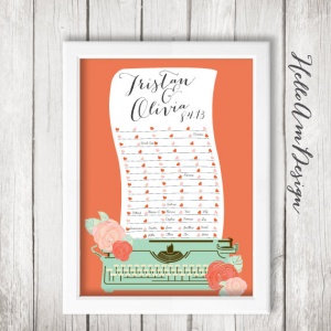 Typewriter Themed Wedding Ideas and Decor PLUS Free Printable