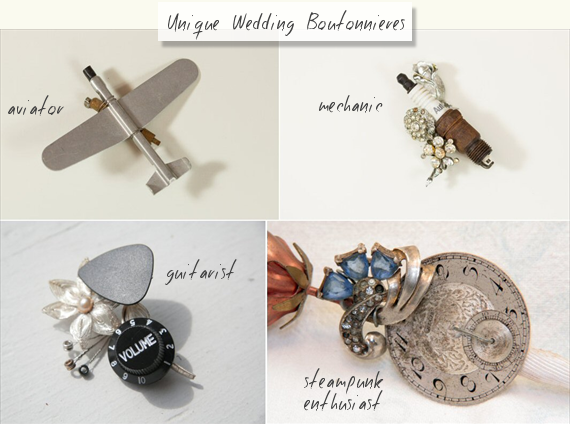 9 Totally Original Wedding Boutonniere Ideas