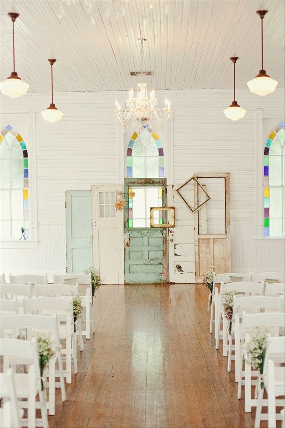 14 Most Beautiful Ceremony Backdrops Using Doors